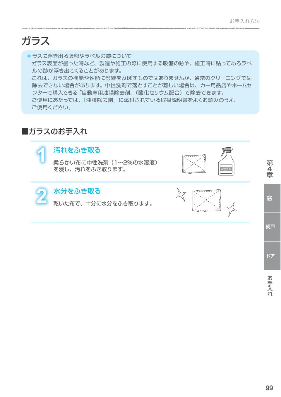 使い方・お手入れガイド｜APW ツーアクション窓(ID:20)｜お手入れ・調整方法 - YKK AP株式会社