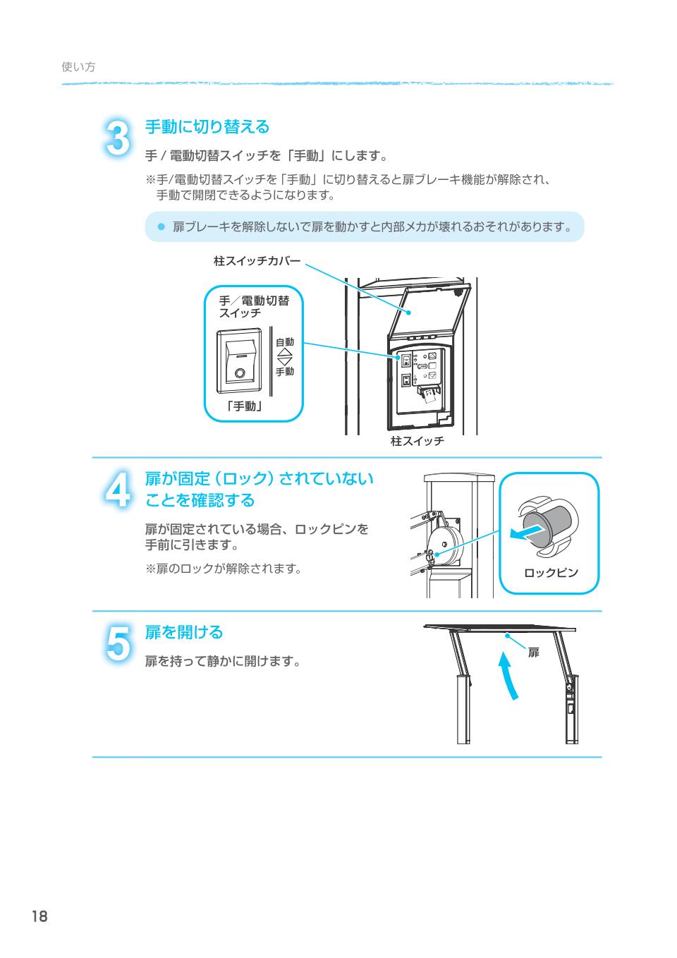 使い方・お手入れガイド｜アップゲート（電動タイプ）ID107｜使い方 - YKK AP株式会社