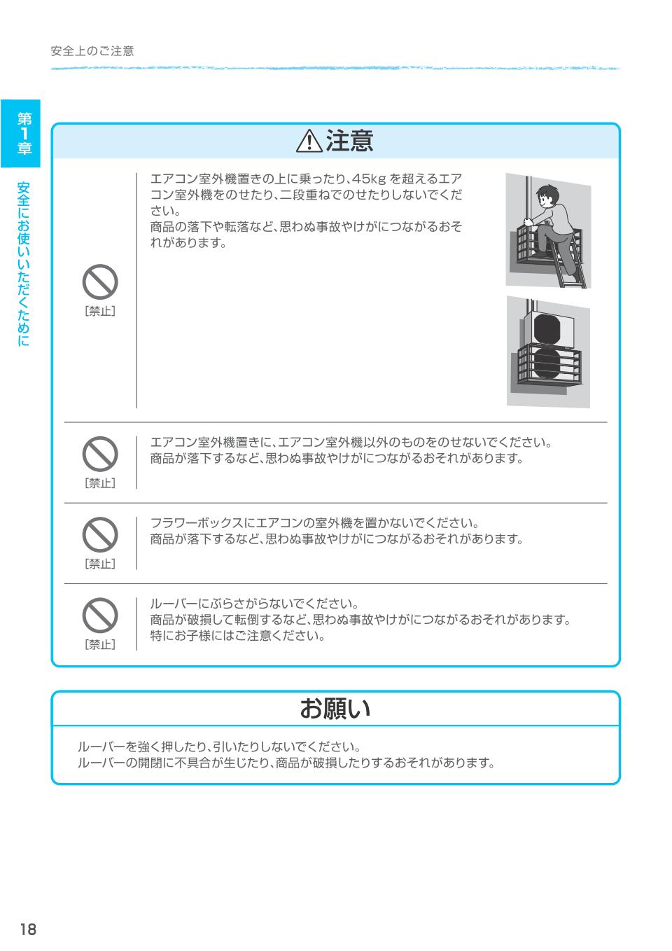 使い方・お手入れガイド｜エアコン室外機置きID230｜安全にお使いいただくために - YKK AP株式会社