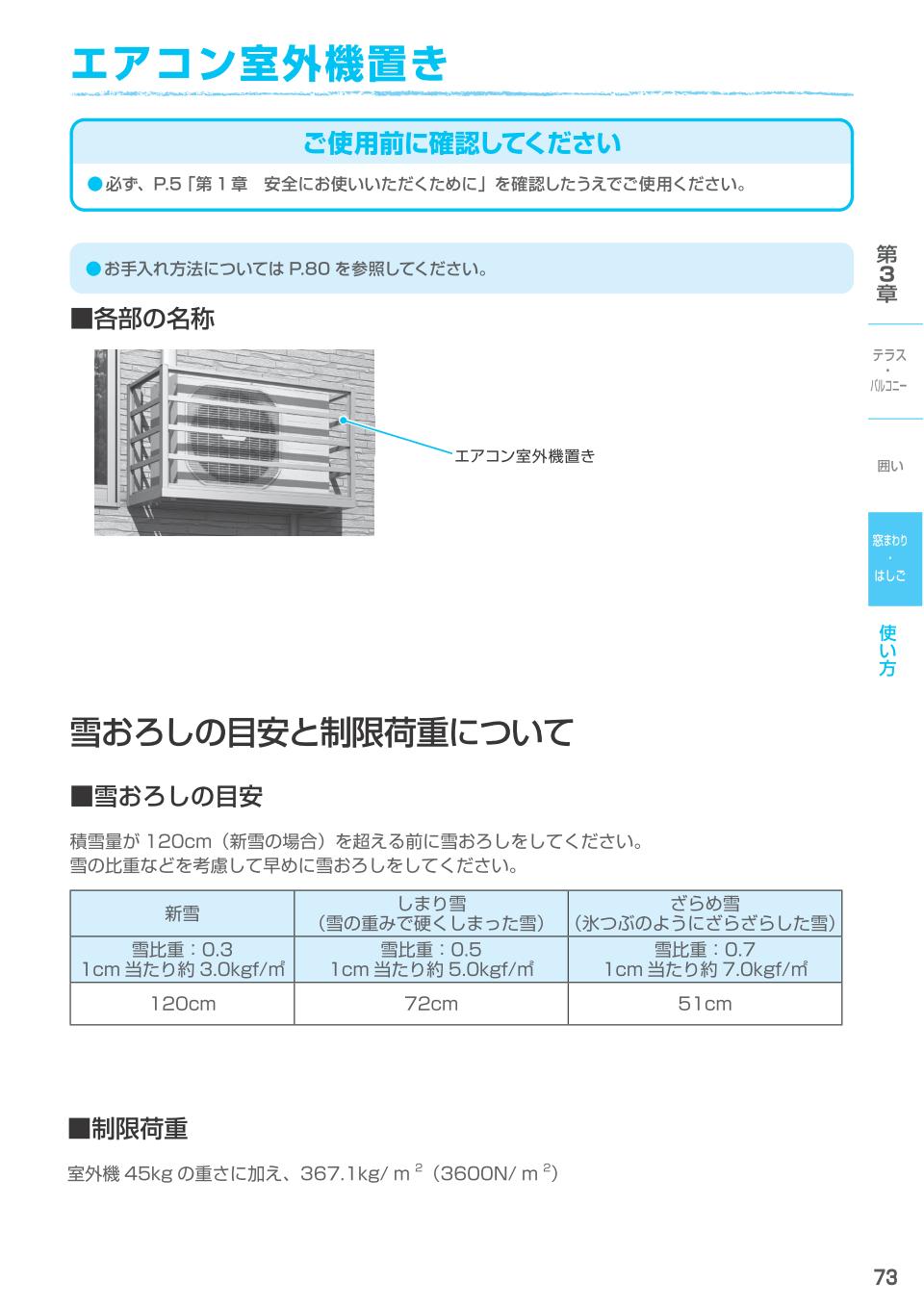 使い方・お手入れガイド｜エアコン室外機置きID230｜使い方 - YKK AP株式会社