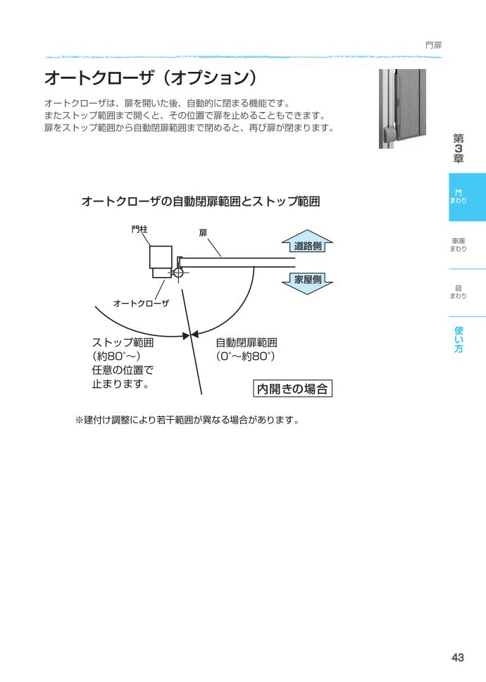 使い方・お手入れガイド｜門扉（手動錠）ID268｜使い方 - YKK AP株式会社