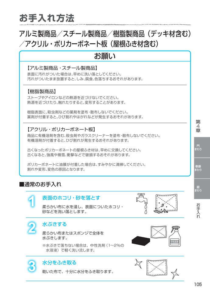 使い方・お手入れガイド｜門扉（手動錠）ID268｜お手入れ・調整方法 - YKK AP株式会社