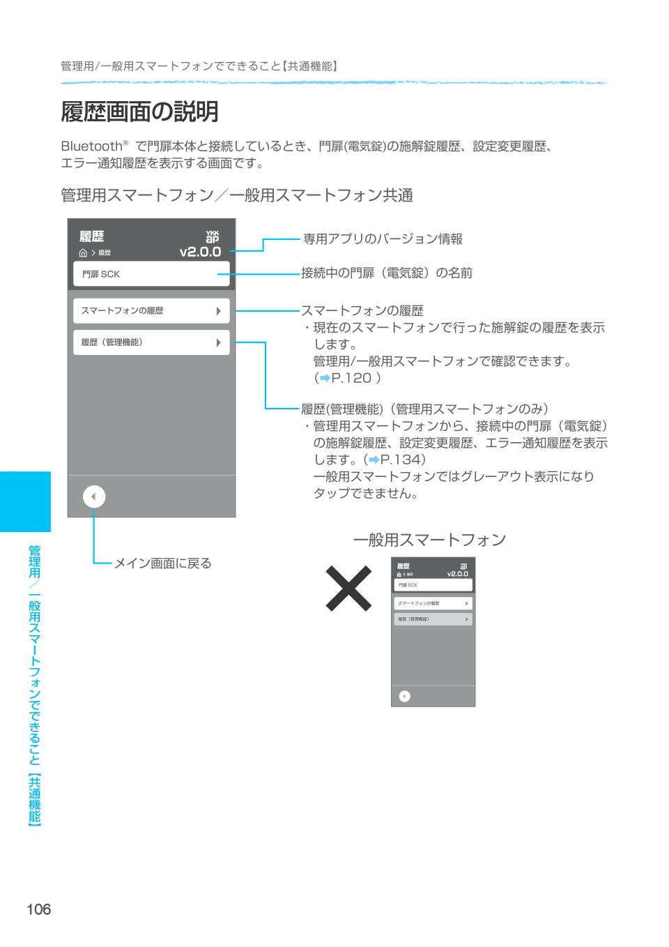 使い方・お手入れガイド｜ポケットキーID273｜管理用/ 一般用スマートフォンでできること【共通機能】 - YKK AP株式会社