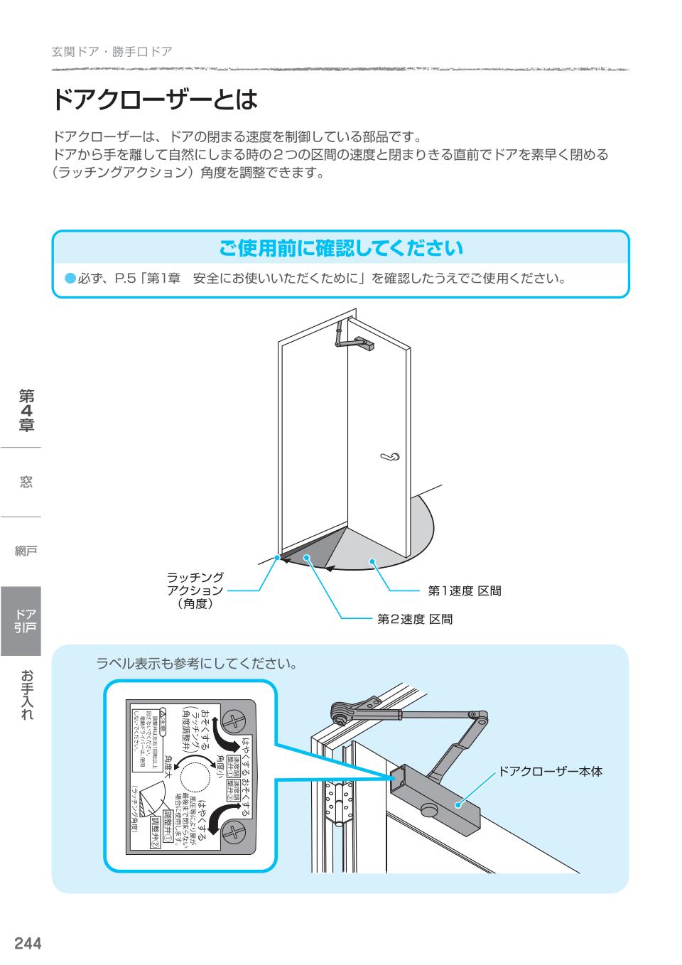 使い方・お手入れガイド｜開き窓テラス(ID:72)｜お手入れ・調整方法 - YKK AP株式会社