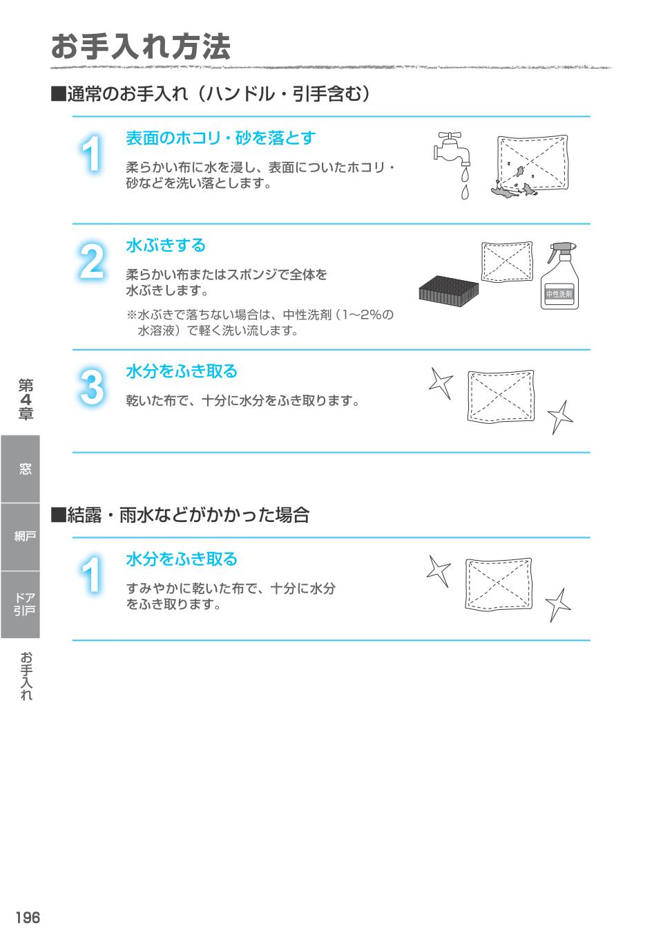 使い方・お手入れガイド｜片上げ下げ窓(ID:37)｜お手入れ・調整方法 - YKK AP株式会社