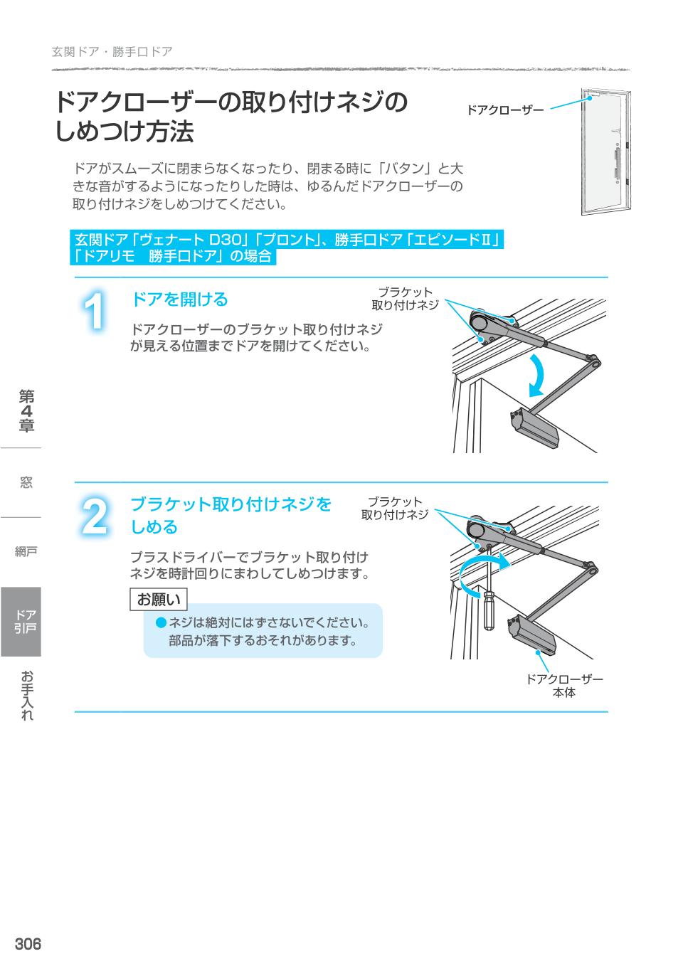使い方・お手入れガイド｜通風ドアID121｜お手入れ・調整方法 - YKK AP株式会社